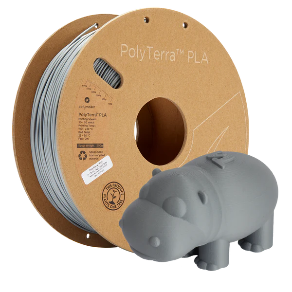 PolyTerra™ Matte PLA - Fossil Grey - 1kg 1.75mm | 3DQue