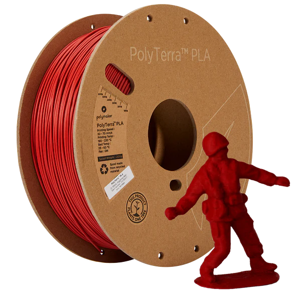 PolyTerra™ Matte PLA - Lava Red - 1kg 1.75mm | 3DQue